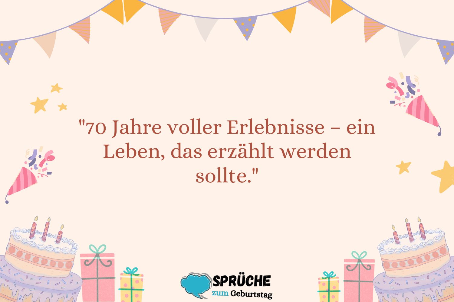 Sprüche zum 70. Geburtstag: Die schönsten Worte für einen besonderen ...